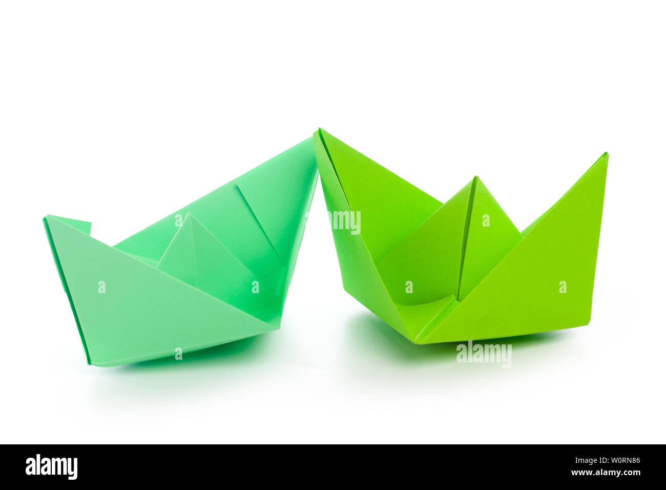 paper ships isolated on white Stock Photo - Alamy