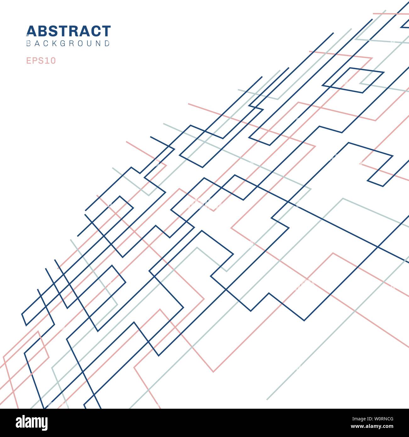 Abstract Geometric Pattern Thin Linear Square Shape And Rectangle Perspective Background Clean