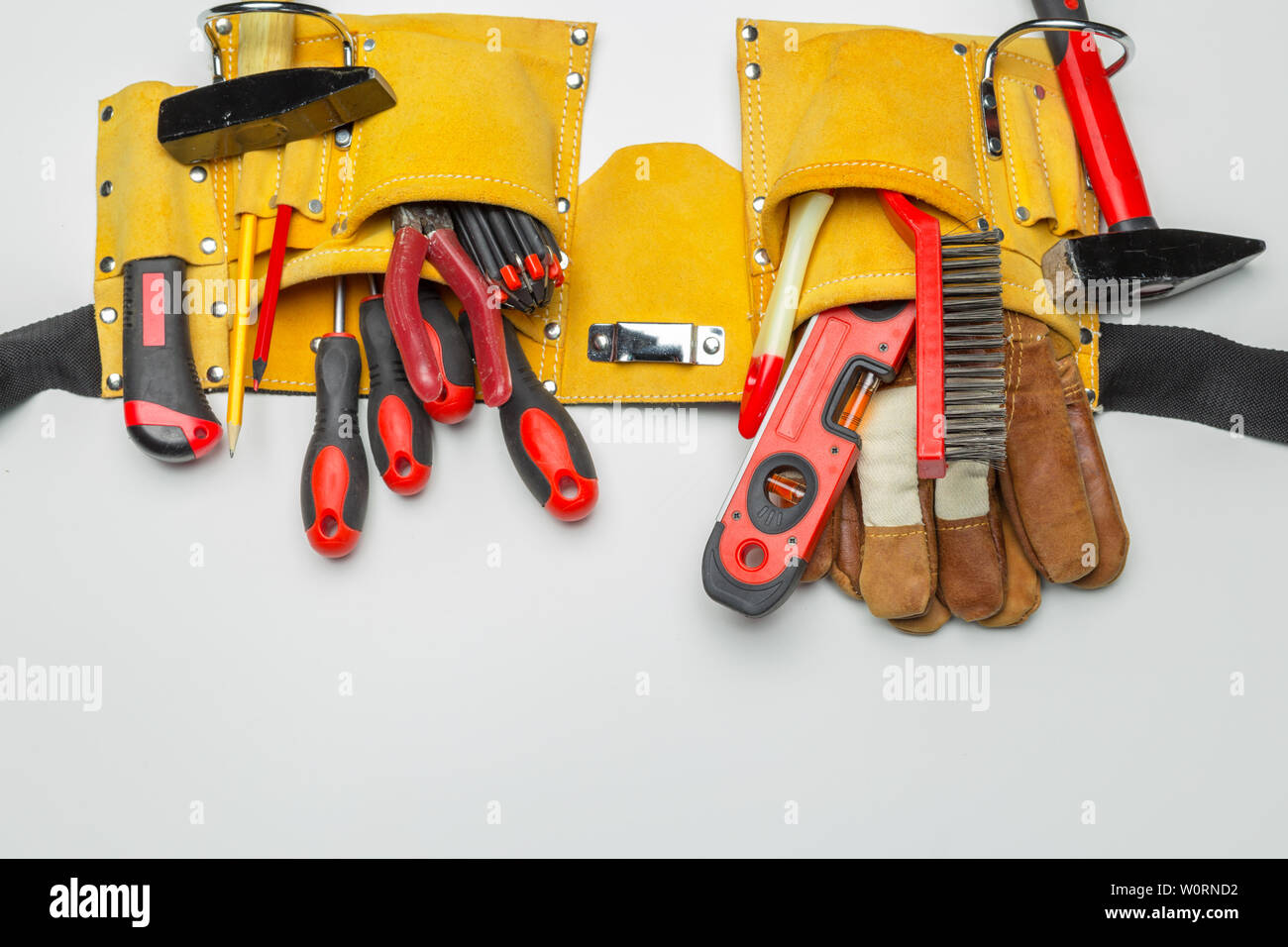 Many Tools on white background Stock Photo - Alamy