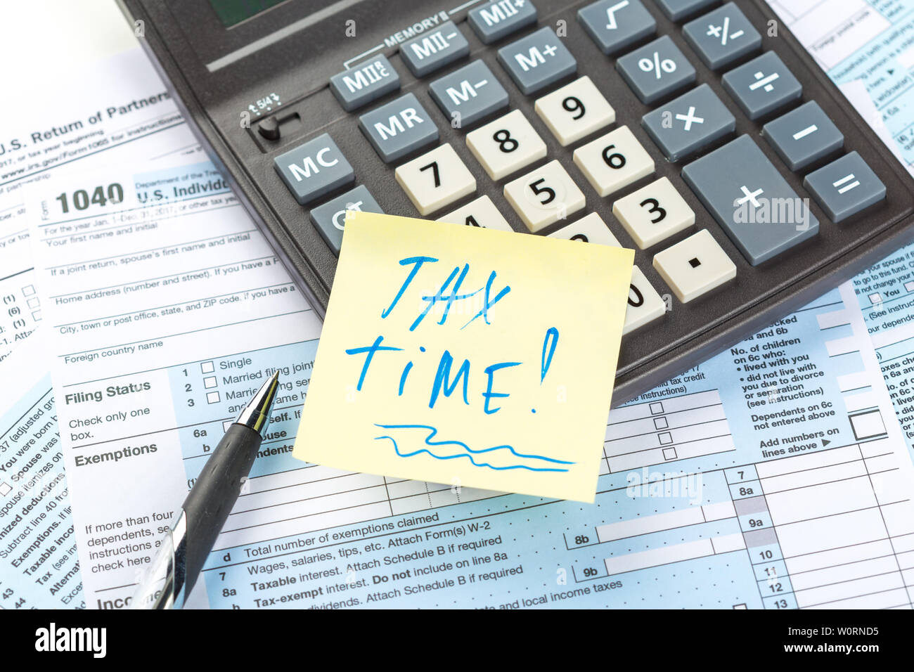 Tax forms, close up Stock Photo - Alamy