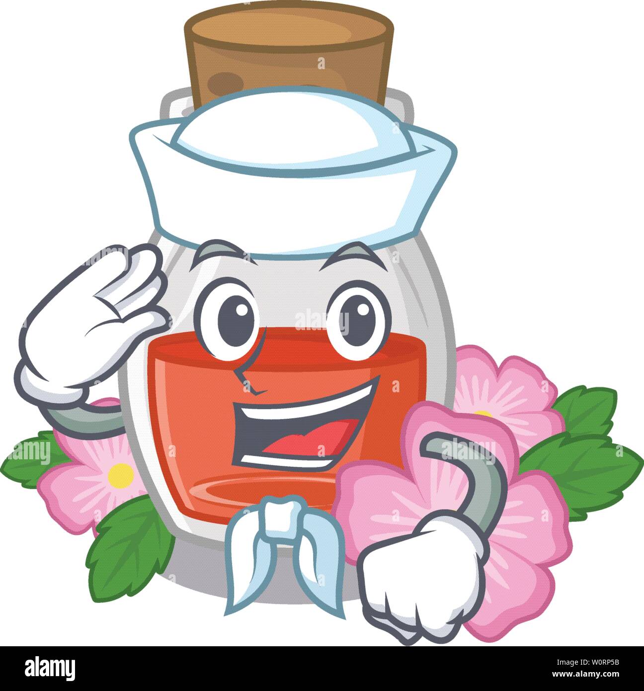 Sailor rosehip seed oil in cartoon bottle Stock Vector Image & Art - Alamy
