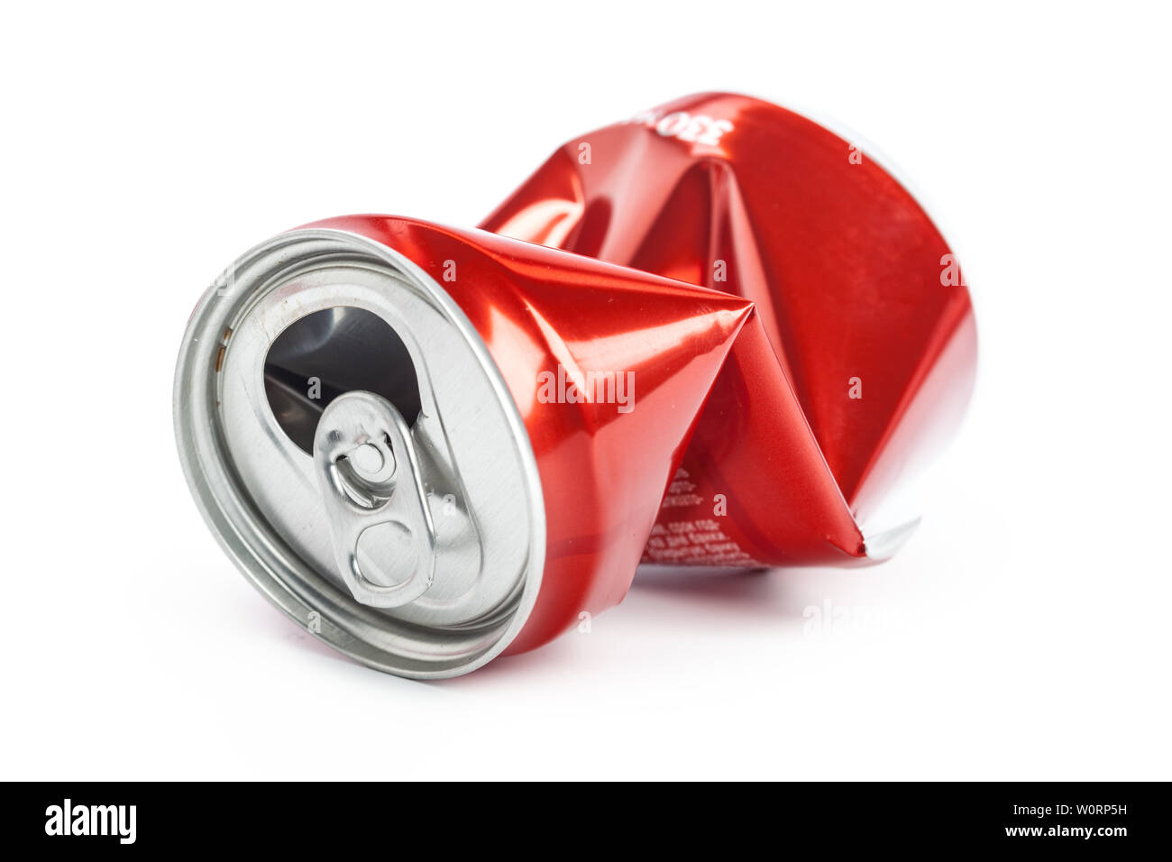 Compressed cans isolated on a white background Stock Photo - Alamy