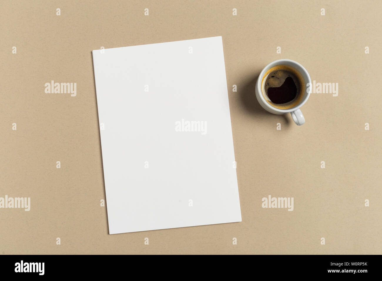 a4 paper and coffee cup Stock Photo - Alamy