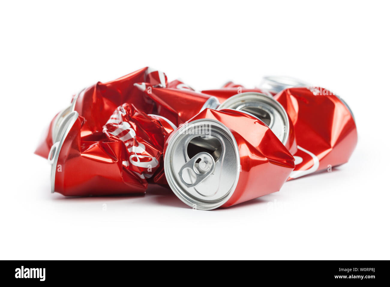 Compressed cans isolated on a white background Stock Photo - Alamy