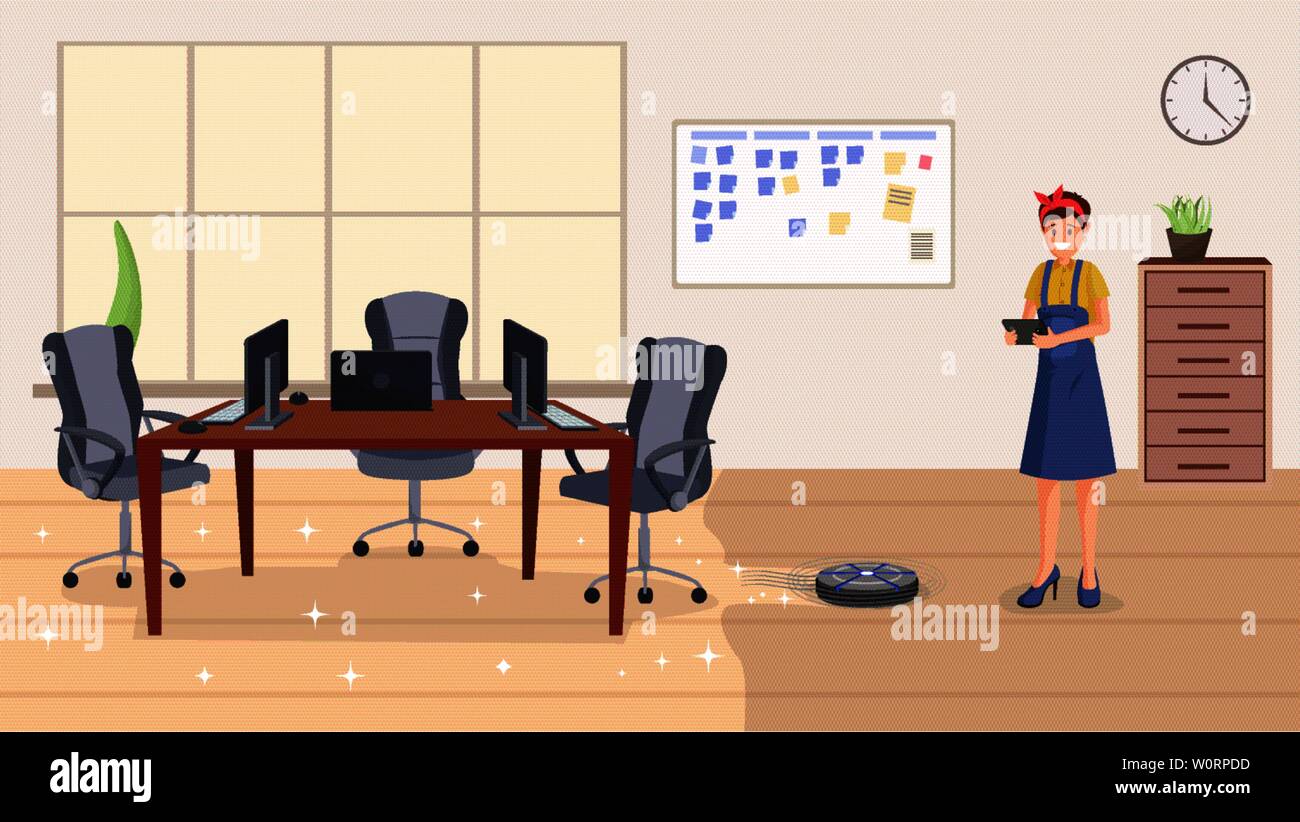 Office Cleaning Cartoon