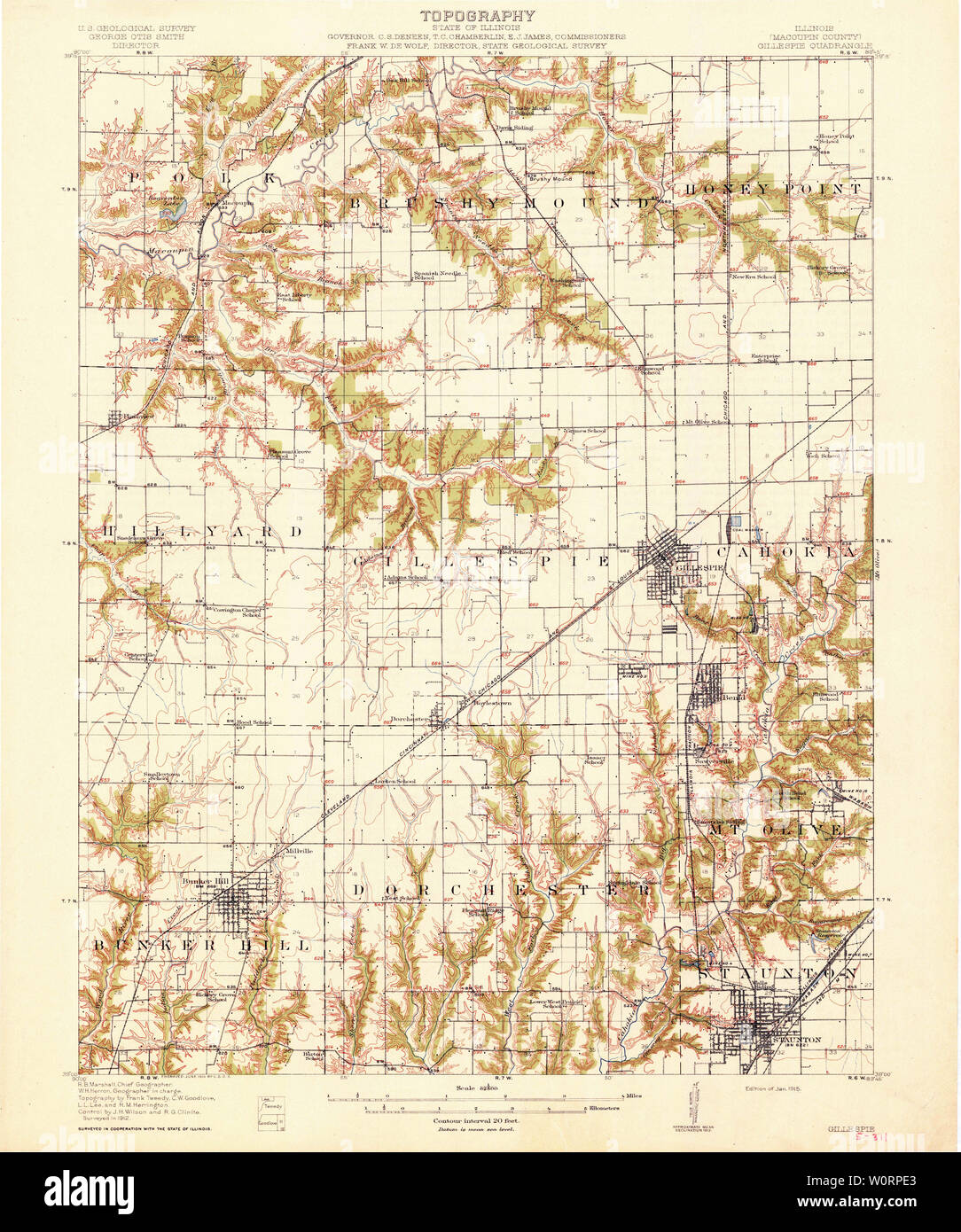 Map of gillespie hi-res stock photography and images - Alamy
