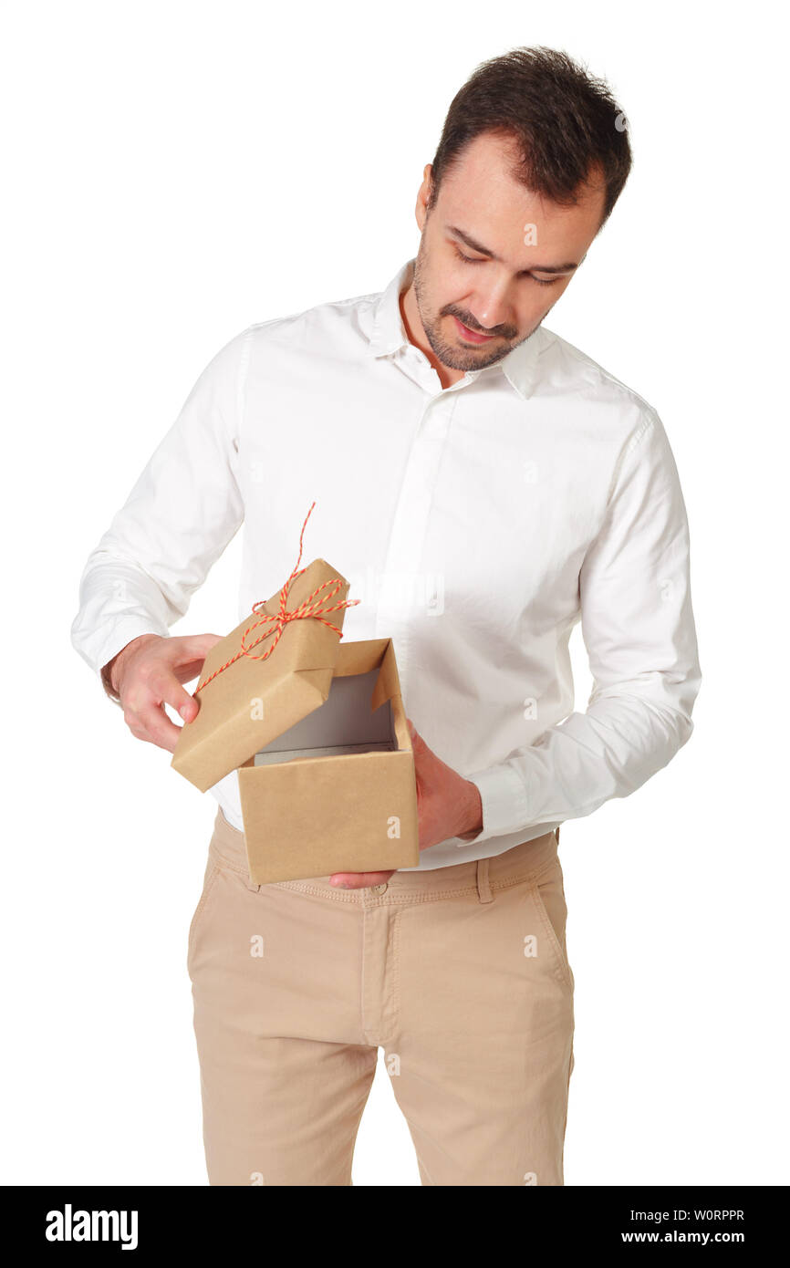 man with a gift Stock Photo - Alamy