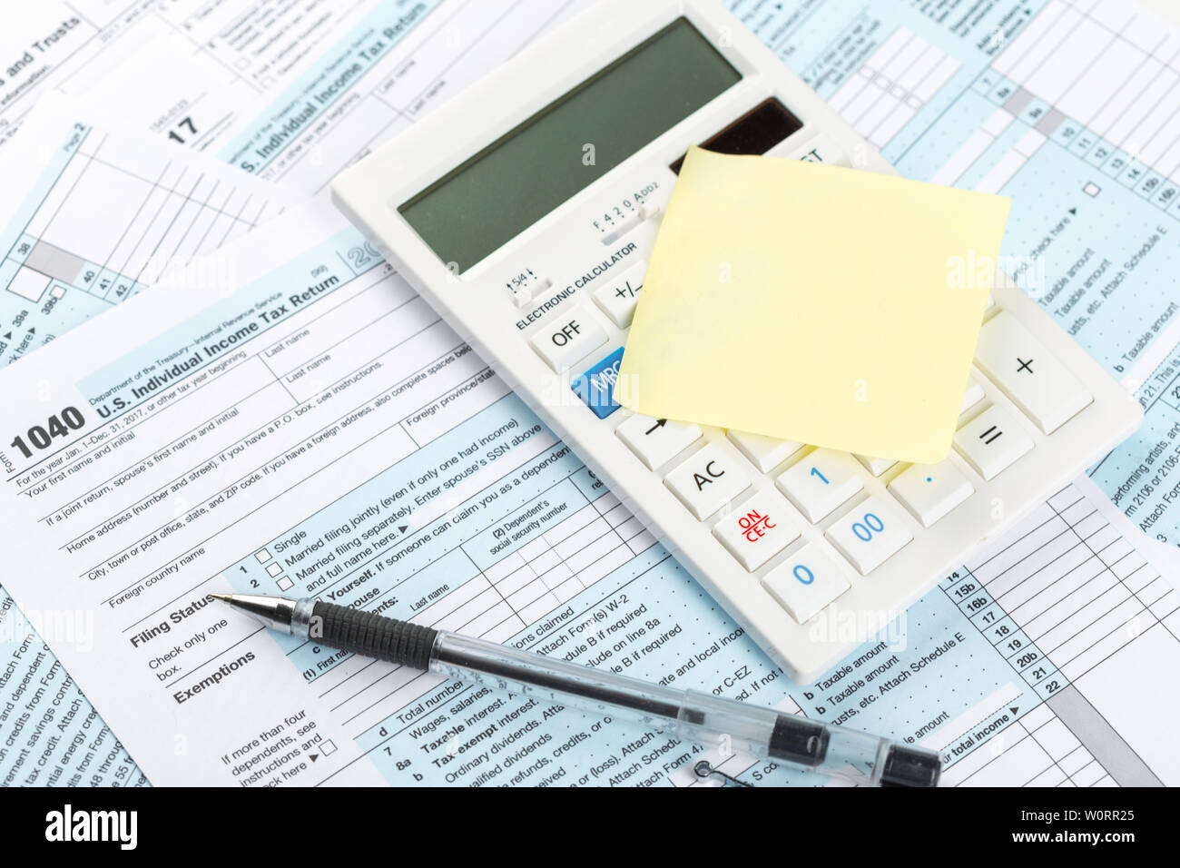 Tax forms, close up Stock Photo - Alamy
