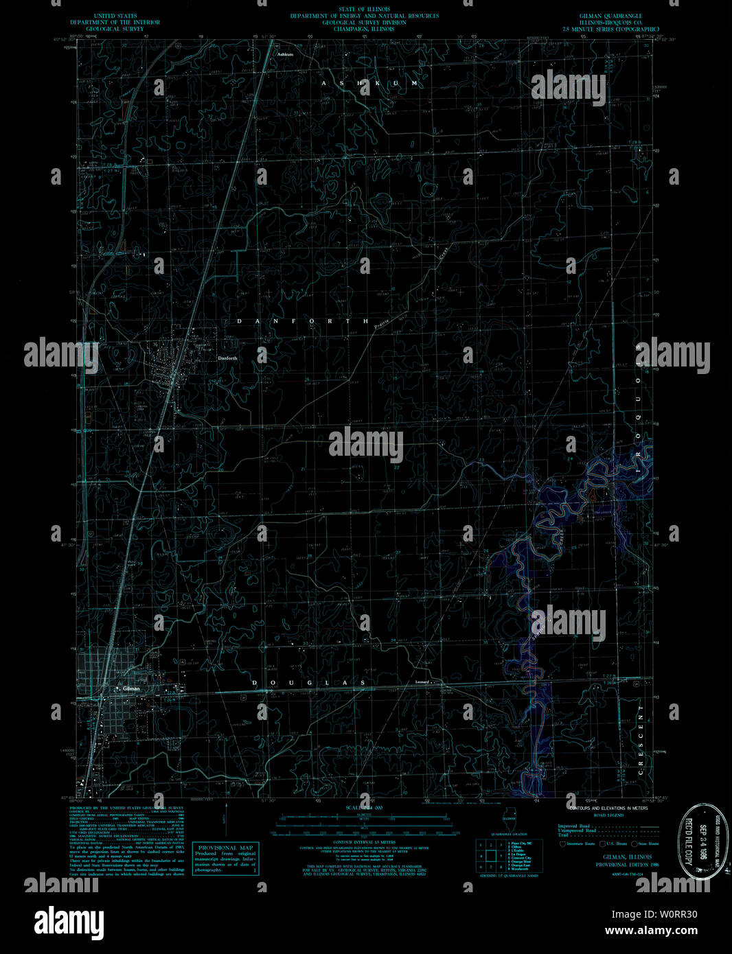 Gilman illinois map hi-res stock photography and images - Alamy