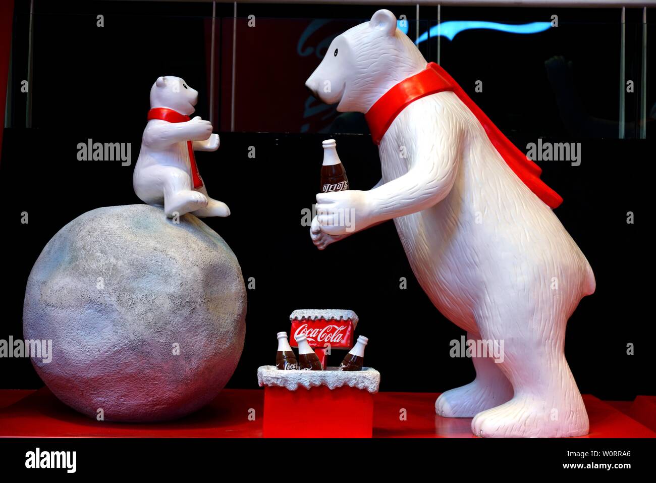 Coca-Cola window ad Stock Photo - Alamy