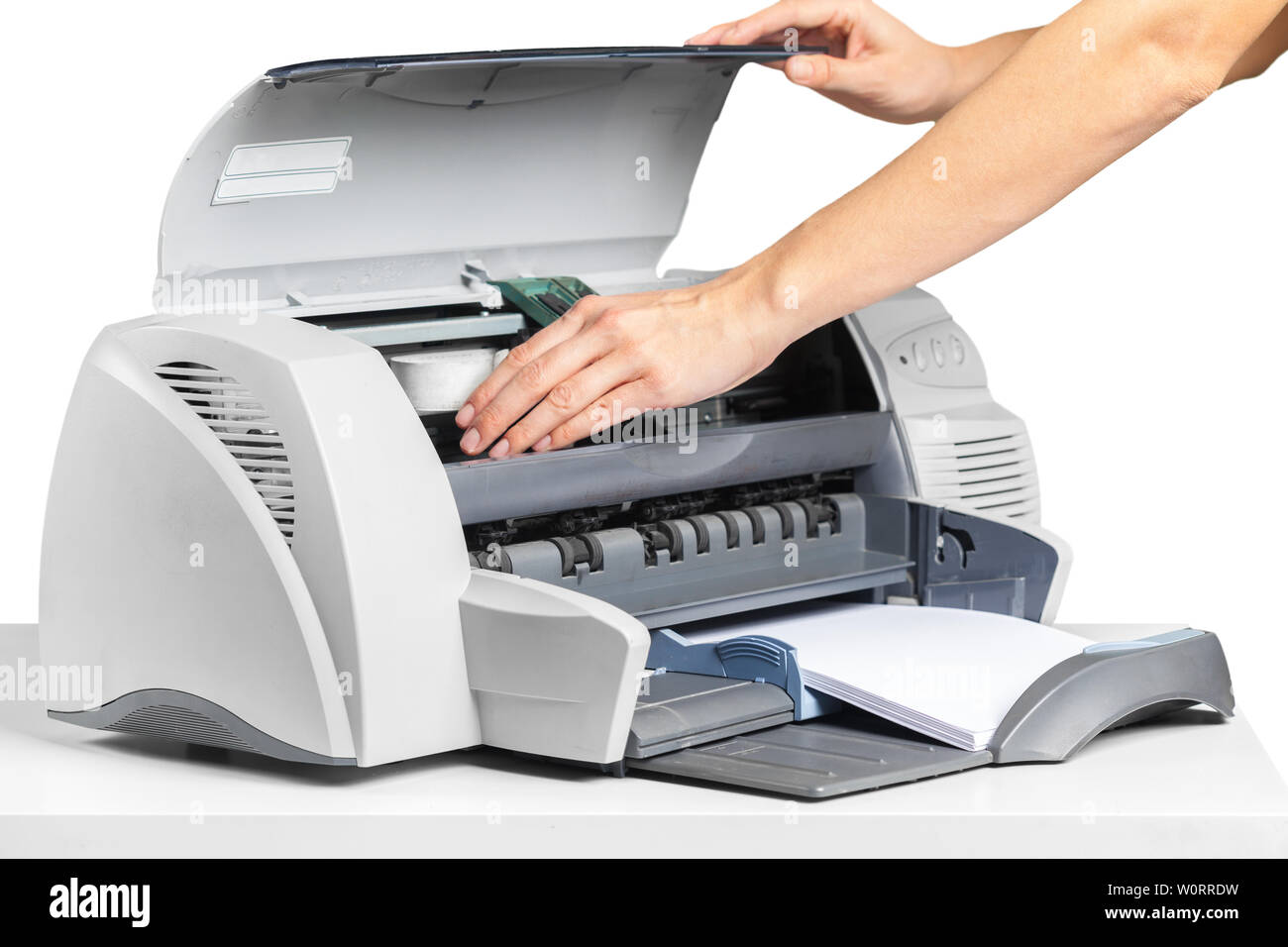 office desktop printer Stock Photo - Alamy