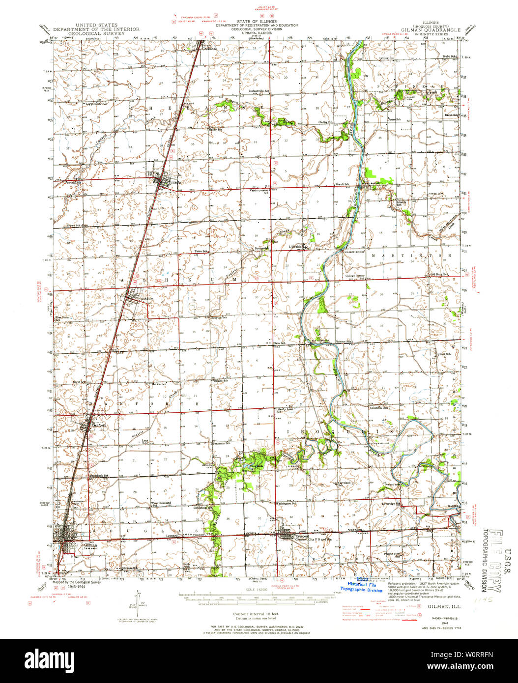 Gilman illinois map hi-res stock photography and images - Alamy