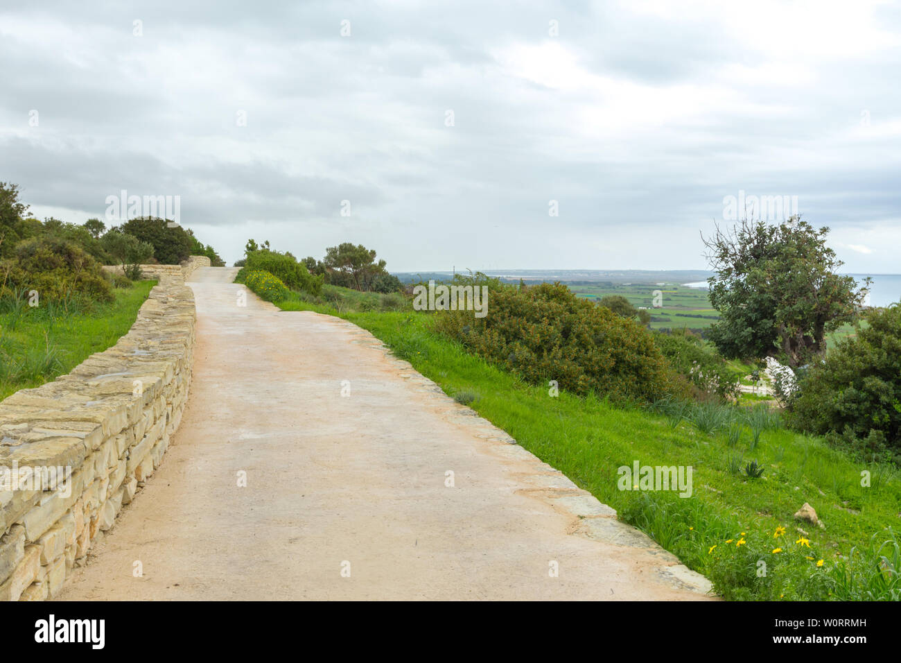 Driving on an empty road Stock Photo - Alamy