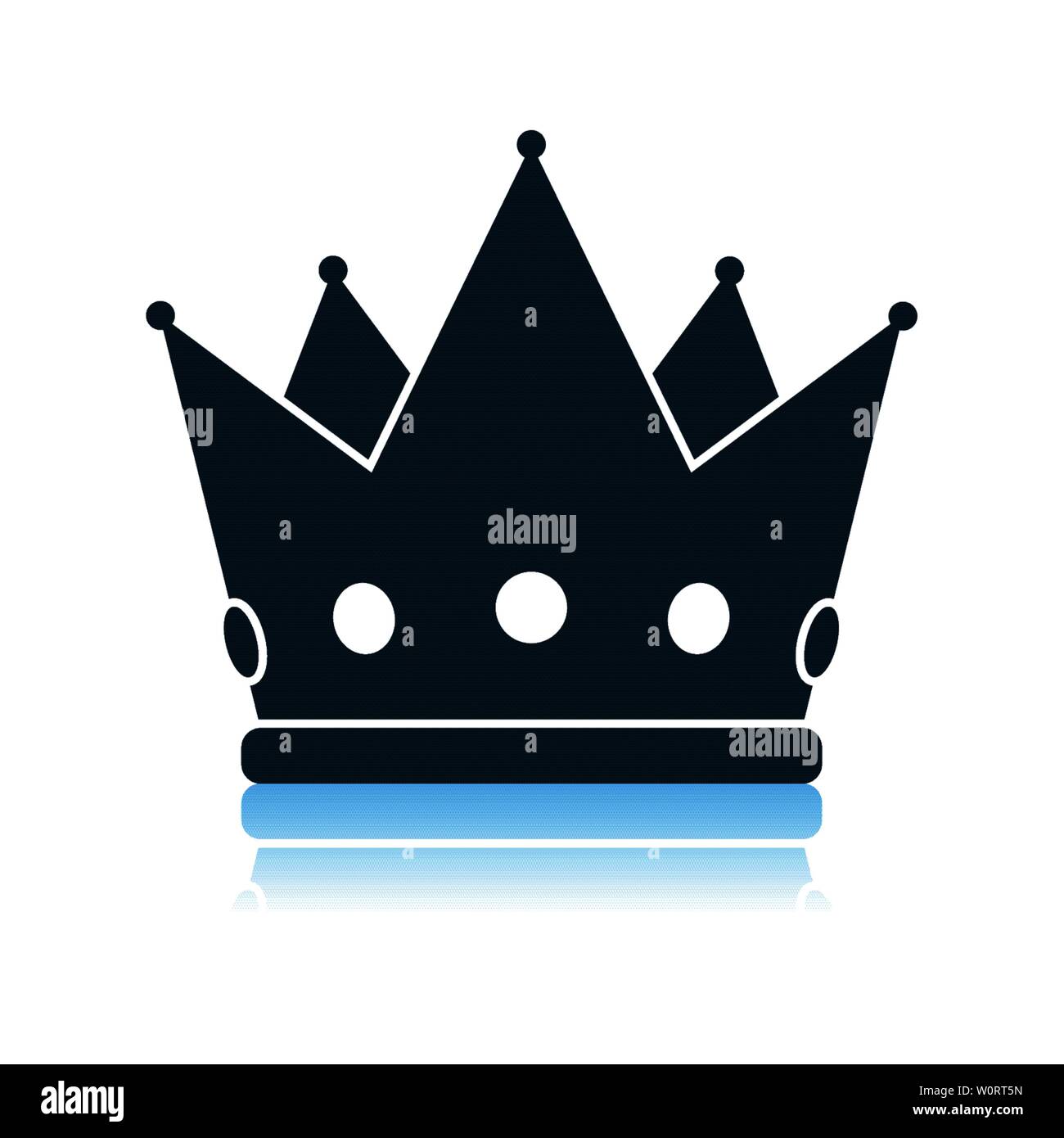 Party Crown Icon. Shadow Reflection Design. Vector Illustration Stock ...