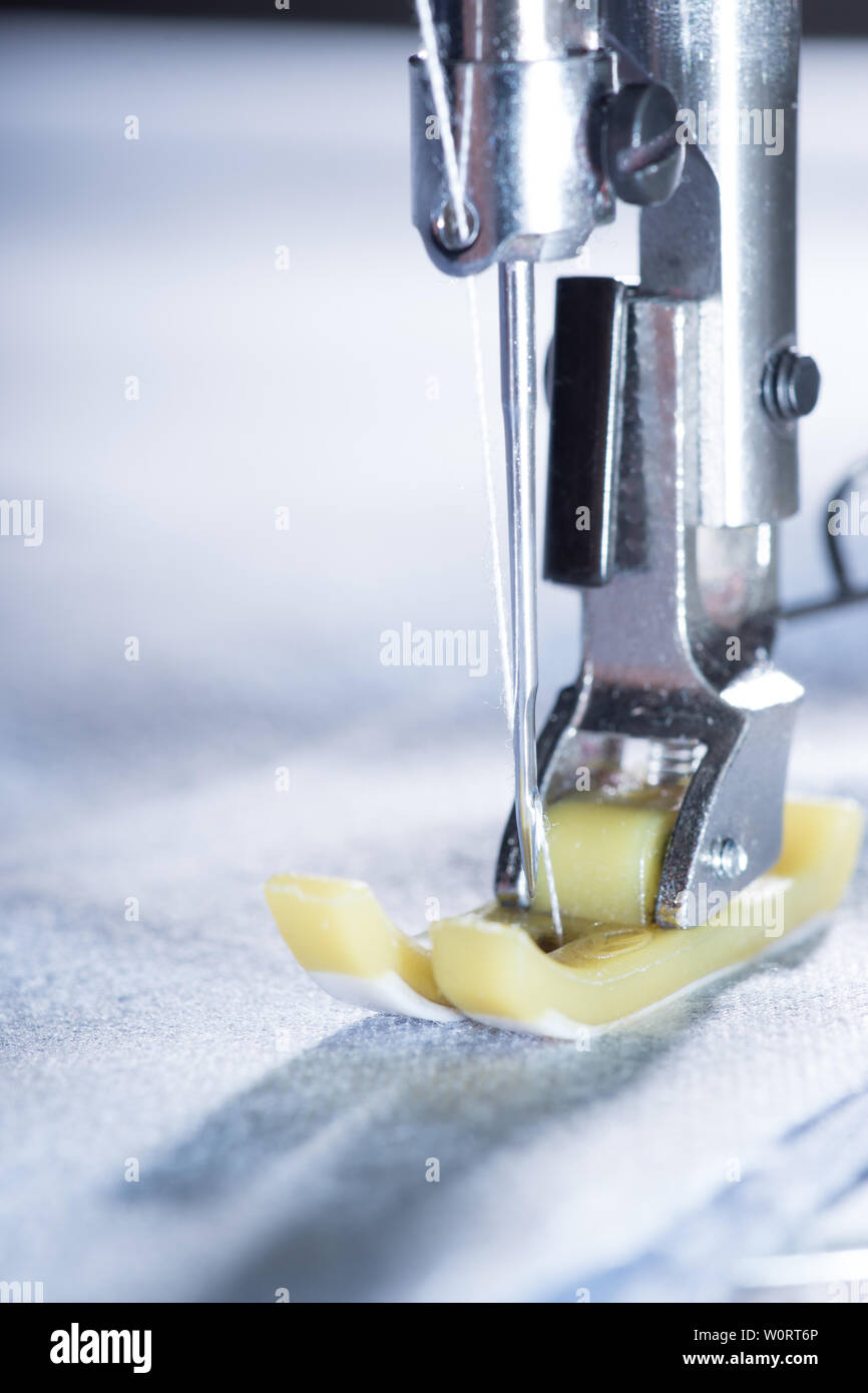 Sewing machine at work Stock Photo - Alamy