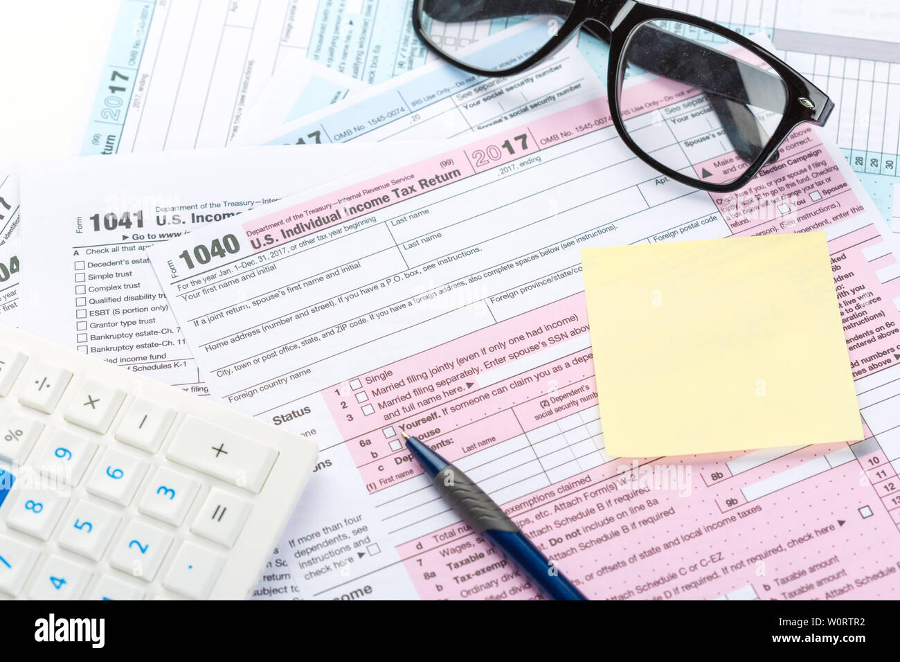 Tax forms, close up Stock Photo - Alamy