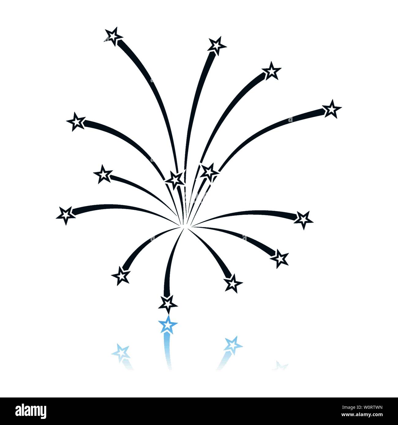 Fireworks Icon. Shadow Reflection Design. Vector Illustration Stock ...