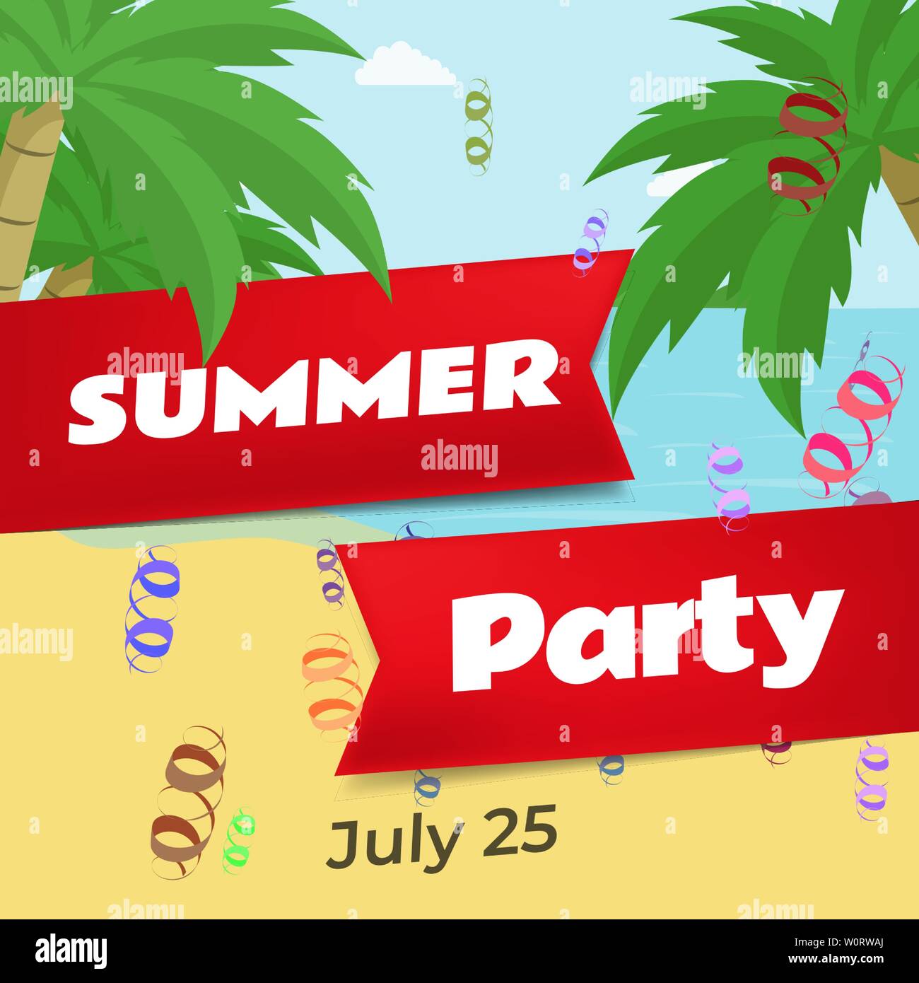 Summer party event celebration Stock Vector Images - Alamy