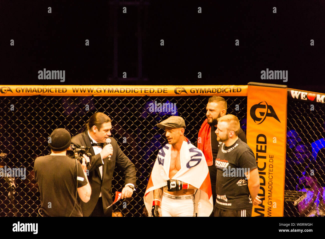 Hamburg, Germany - Nov 18th, 2017: The fight between Najm Azizi and ...