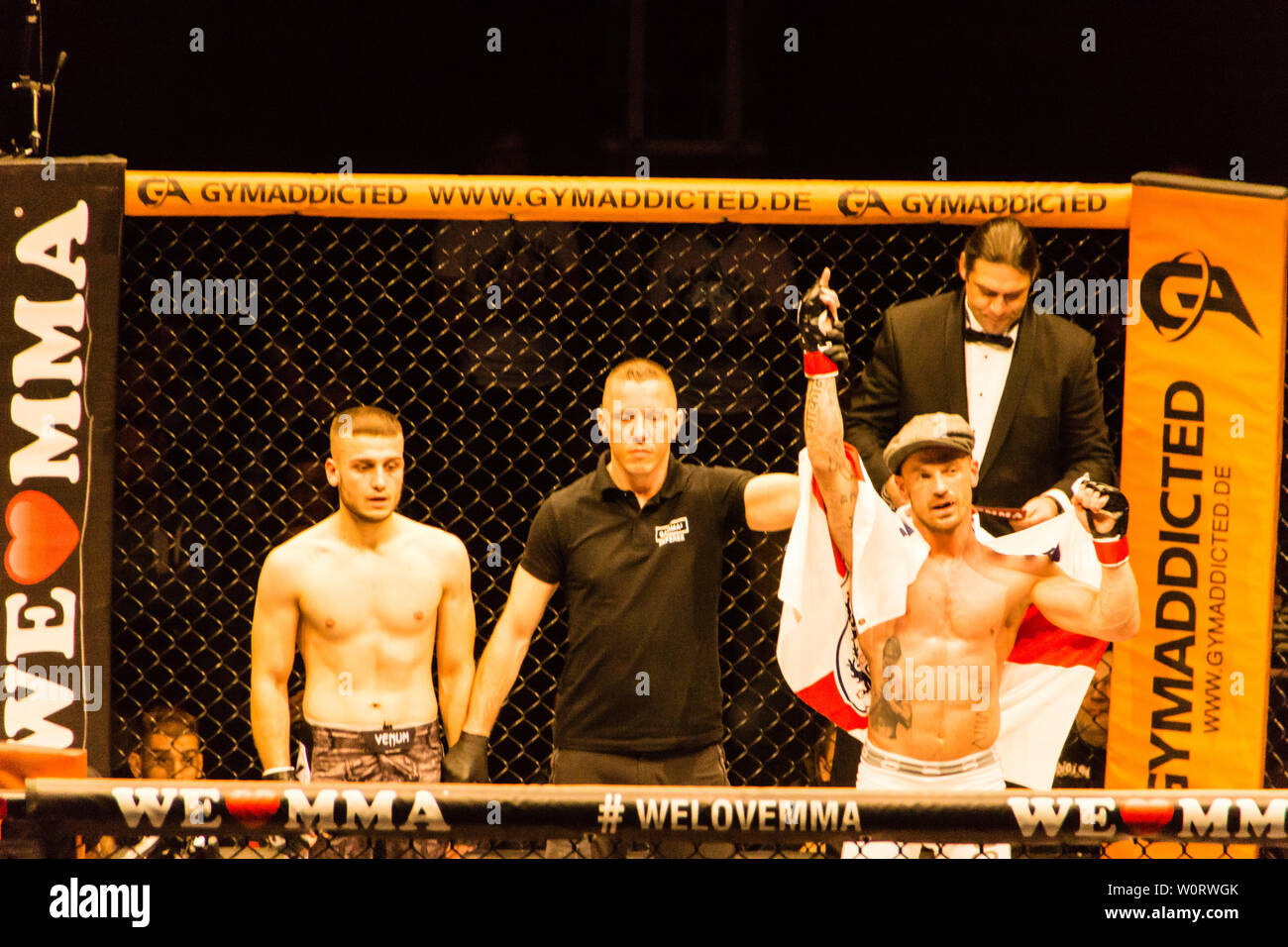 Hamburg, Germany - Nov 18th, 2017: The fight between Najm Azizi and ...