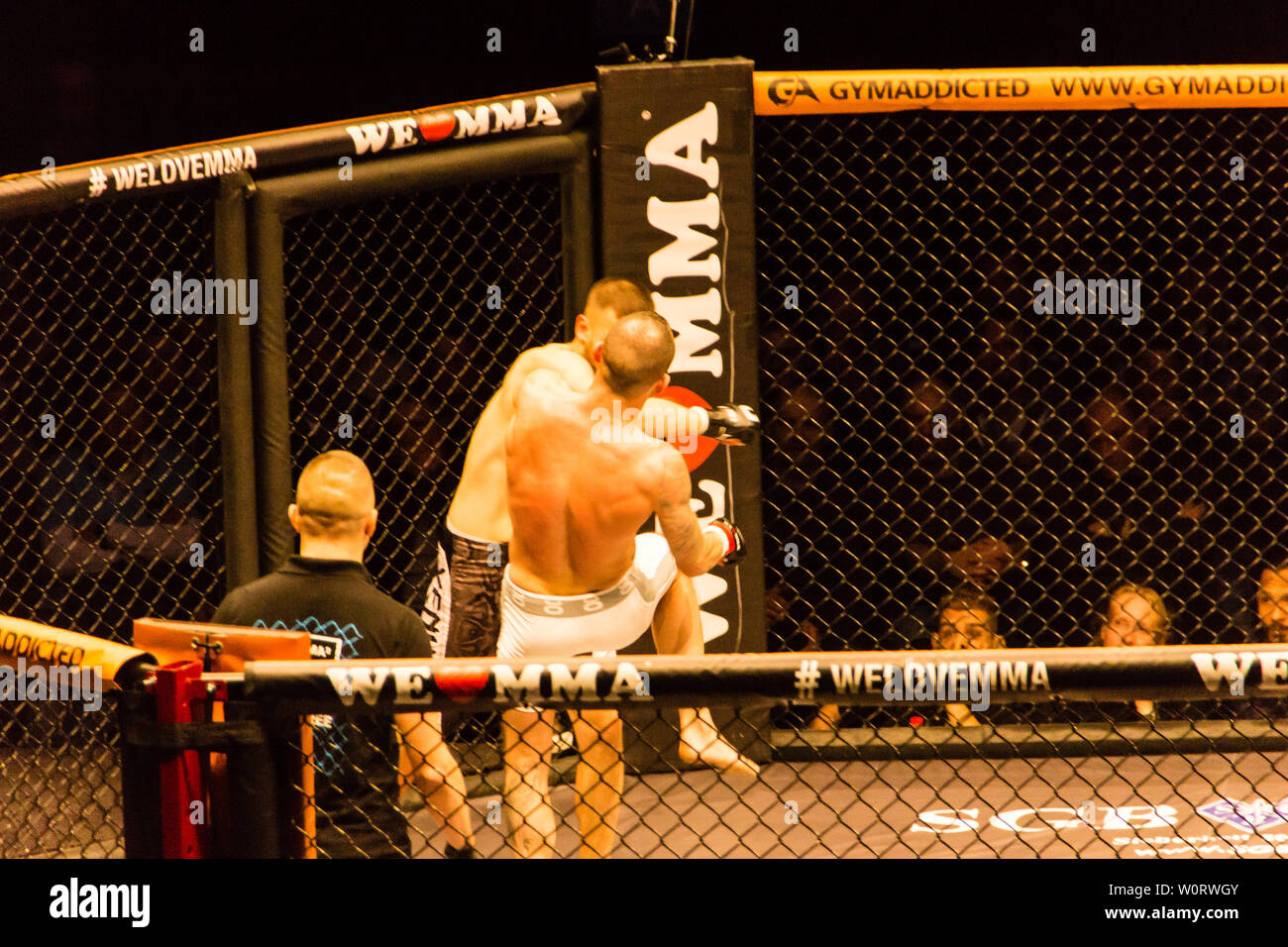 Hamburg, Germany - Nov 18th, 2017: The fight between Najm Azizi and ...