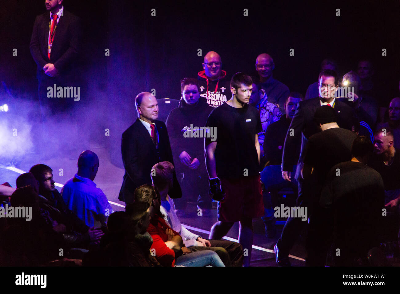 Hamburg, Germany - Nov 18th, 2017: The fight between Ali Ramadan and ...