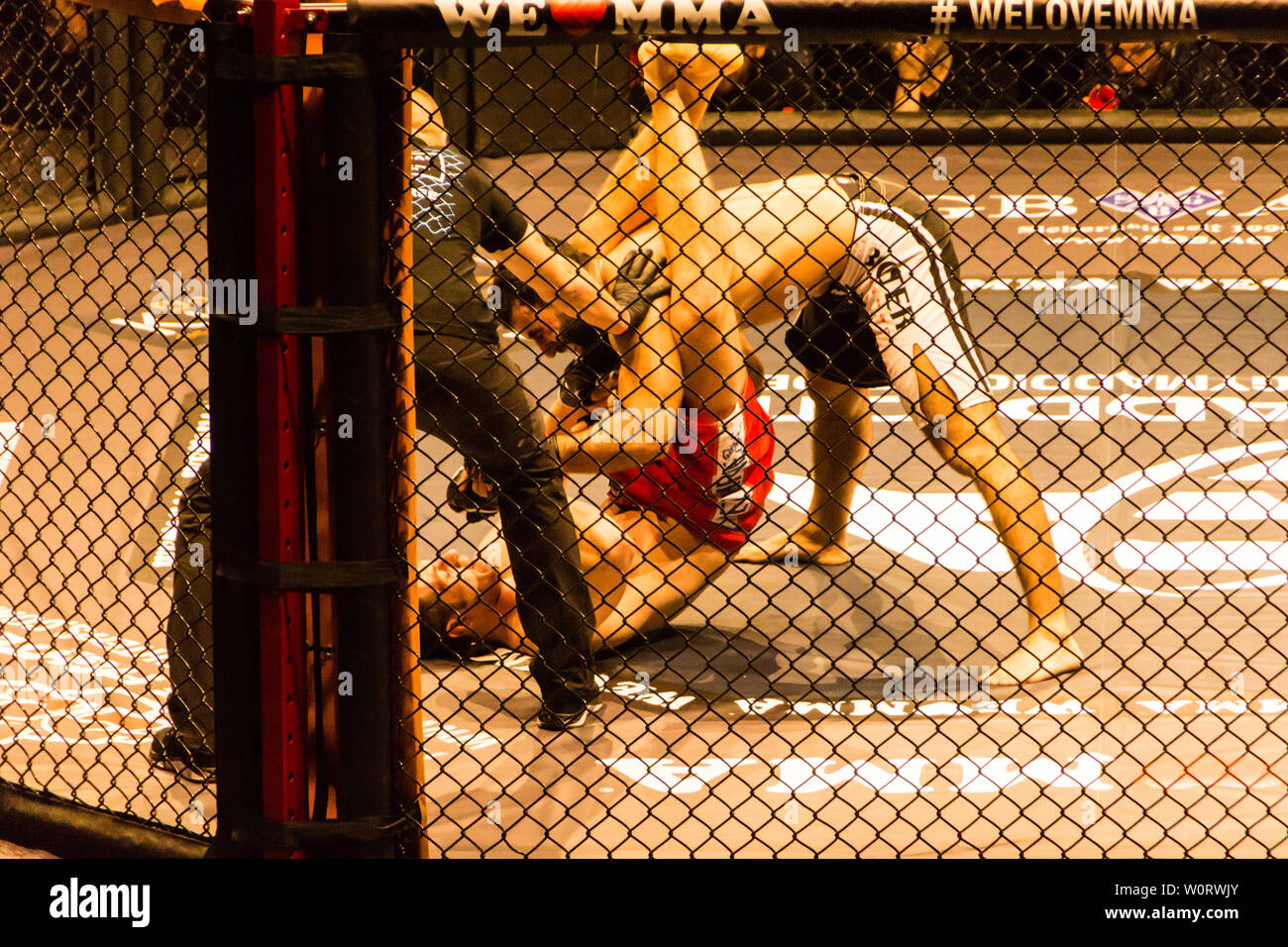 Hamburg, Germany - Nov 18th, 2017: The fight between Ali Ramadan and ...