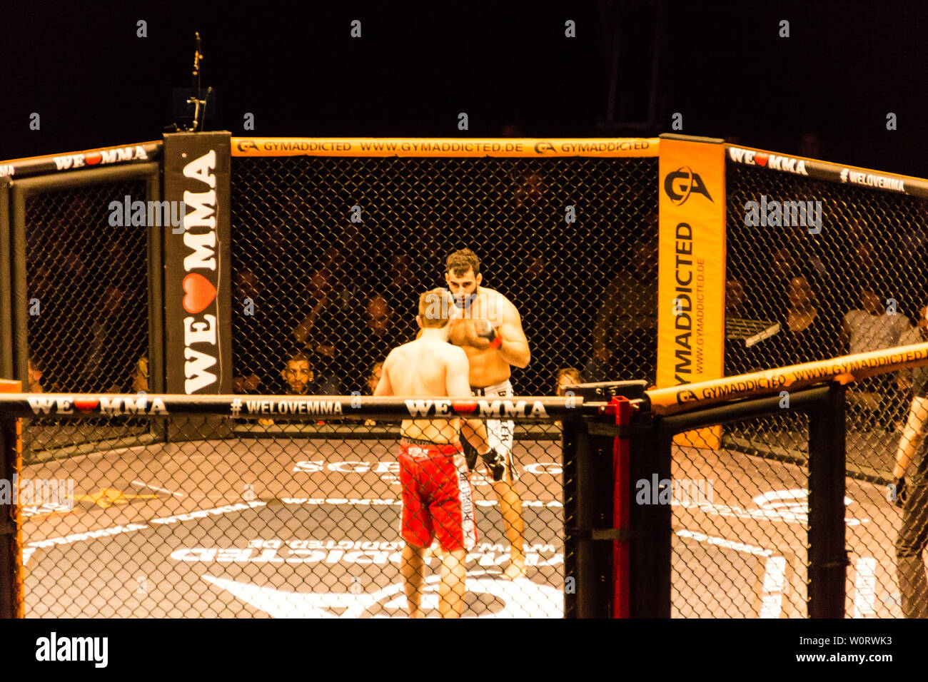 Hamburg, Germany - Nov 18th, 2017: The fight between Ali Ramadan and ...