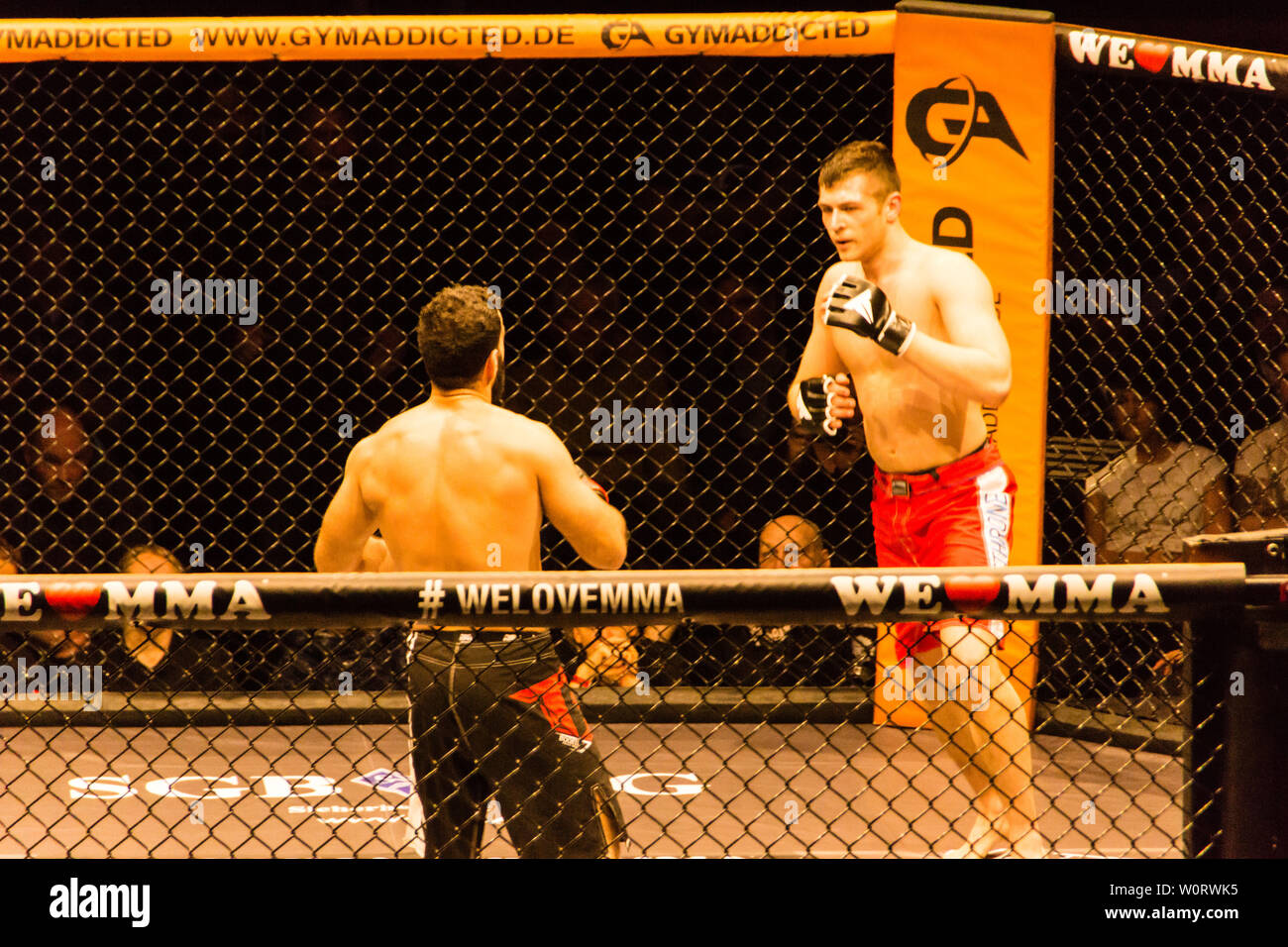 Hamburg, Germany - Nov 18th, 2017: The fight between Ali Ramadan and ...