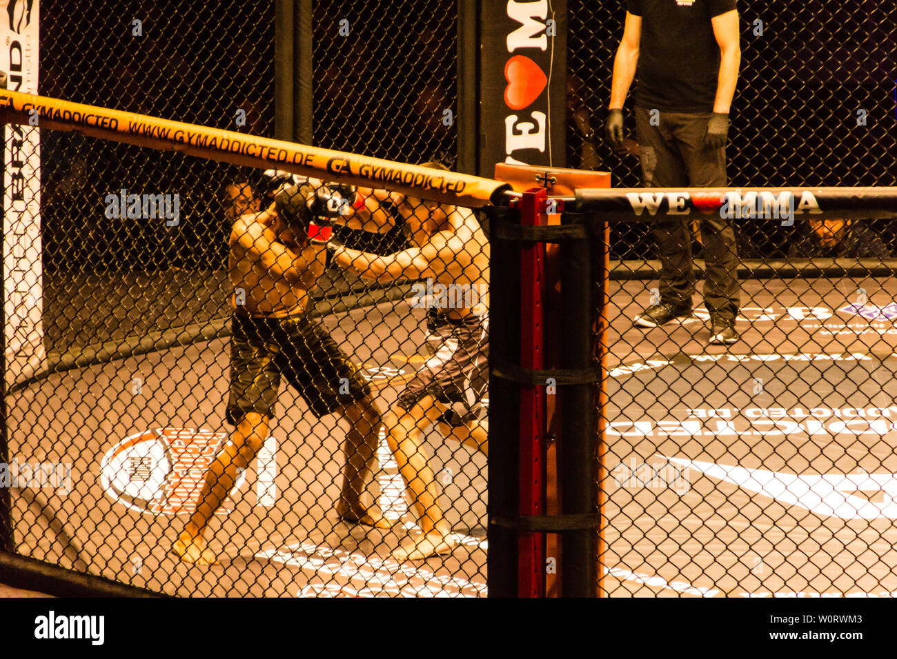 Hamburg, Germany - Nov 18th, 2017: The fight between Idris Aloulou and ...