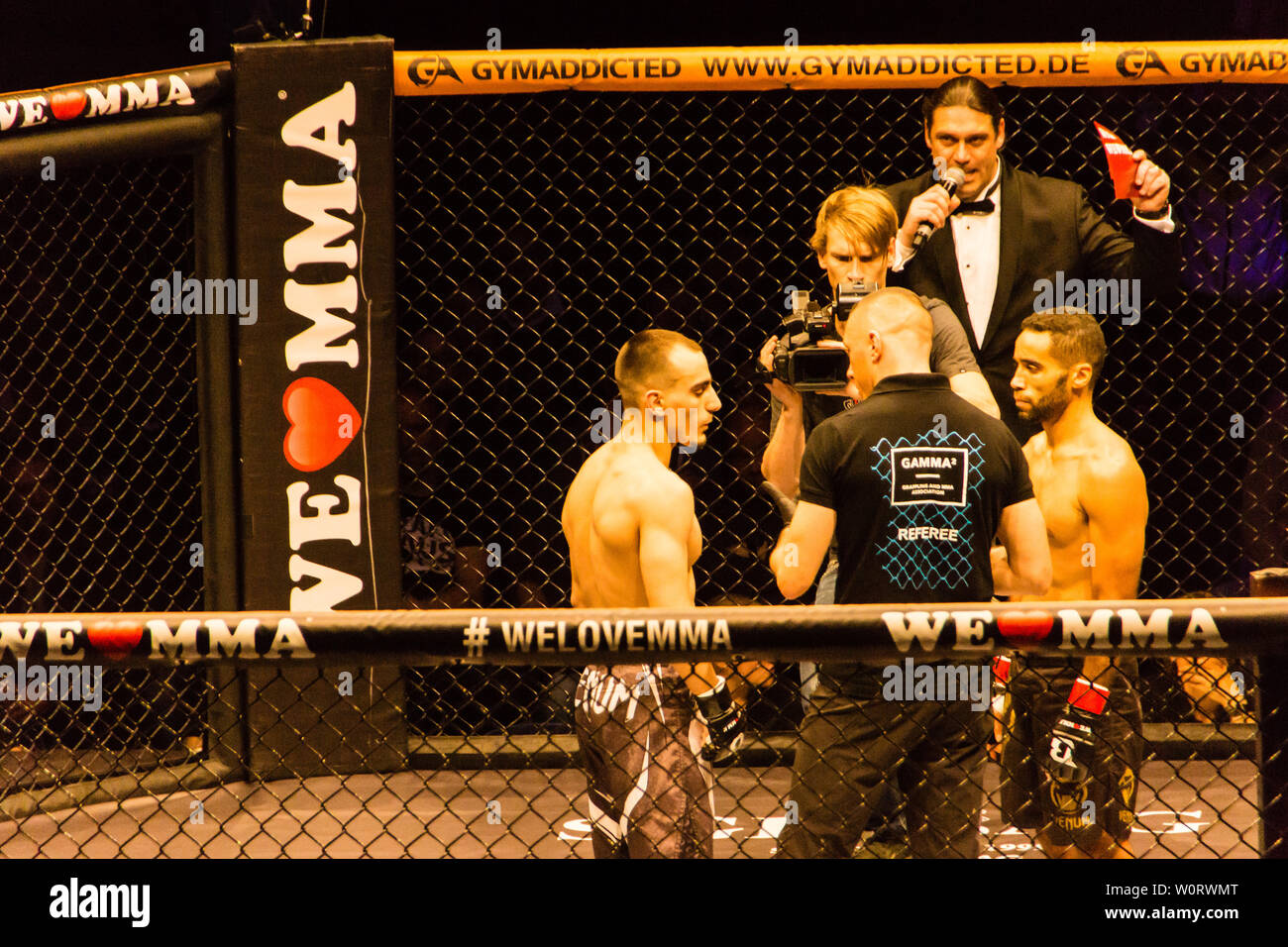 Hamburg, Germany - Nov 18th, 2017: The fight between Idris Aloulou and ...
