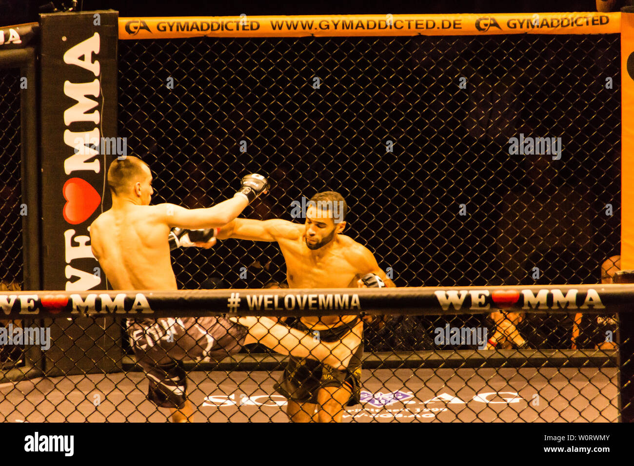 Hamburg, Germany - Nov 18th, 2017: The fight between Idris Aloulou and ...