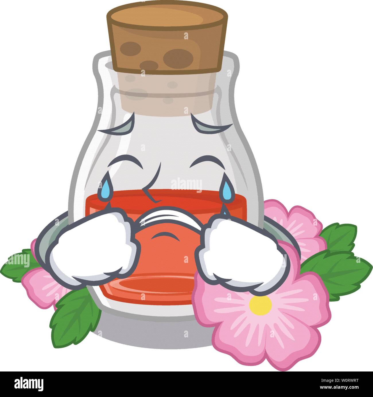 Crying rose seed oil the cartoon shape Stock Vector Image & Art - Alamy