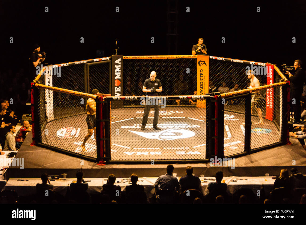 Hamburg, Germany - Nov 18th, 2017: The seventh fight during We Love MMA ...