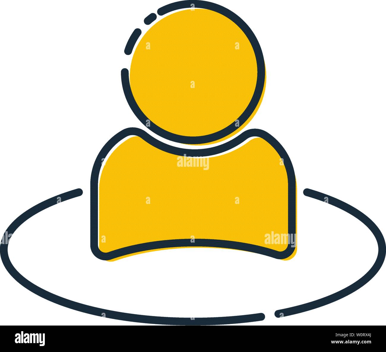 Map marker with a Silhouette of a person, Map pin icon, GPS location ...