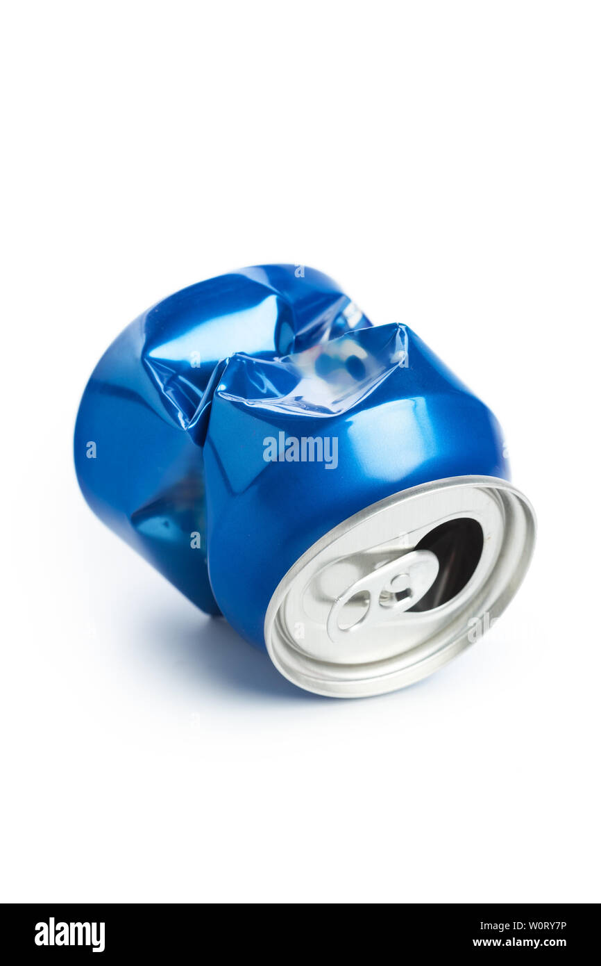 Compressed cans isolated on a white background Stock Photo - Alamy