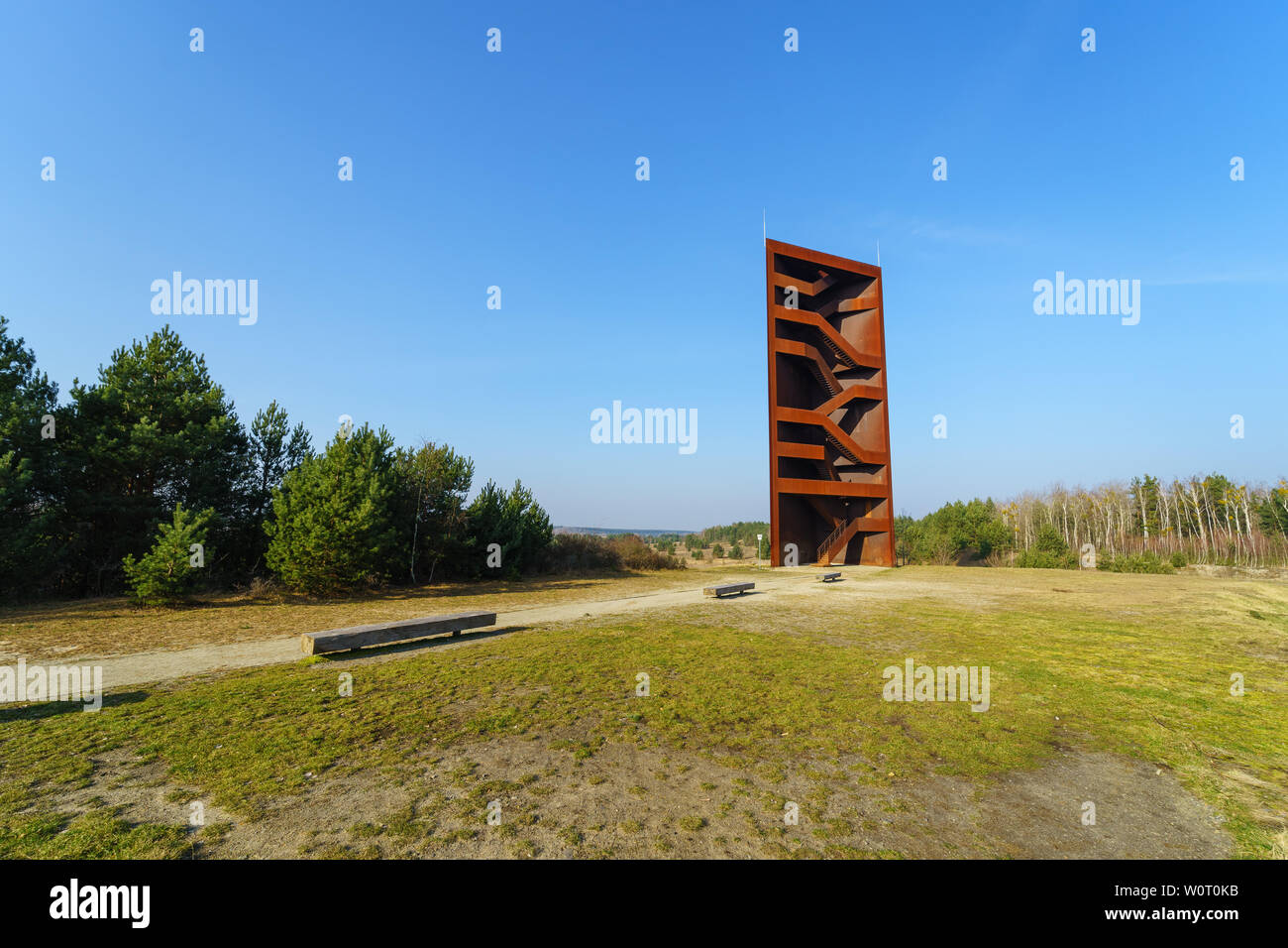 SENFTENBERG, GERMANY - FEBRUARY 07, 2018: Attractions near the lake ...