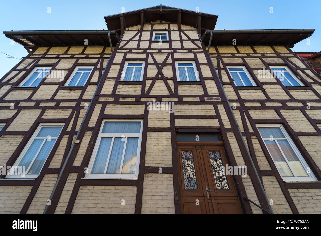 NEUSTADT (HESSE), GERMANY - FEBRUARY 18, 2018: Typical architecture and ...