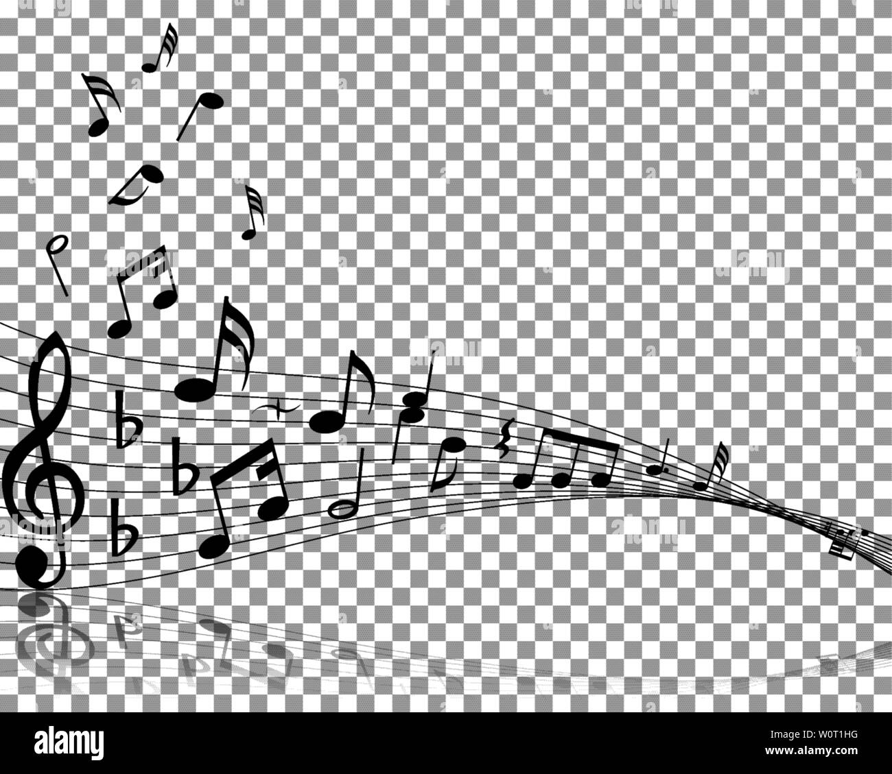 Vector Notes Design With Transparency Grid on Back. Vector Illustration ...