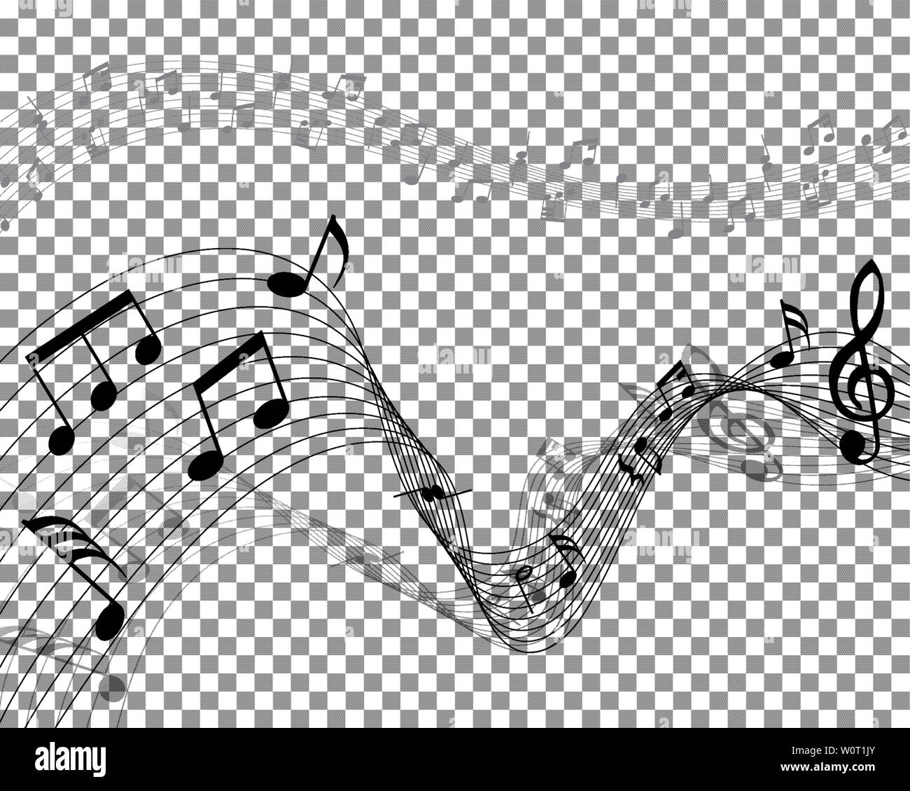 Vector Notes Design With Transparency Grid on Back. Vector Illustration ...