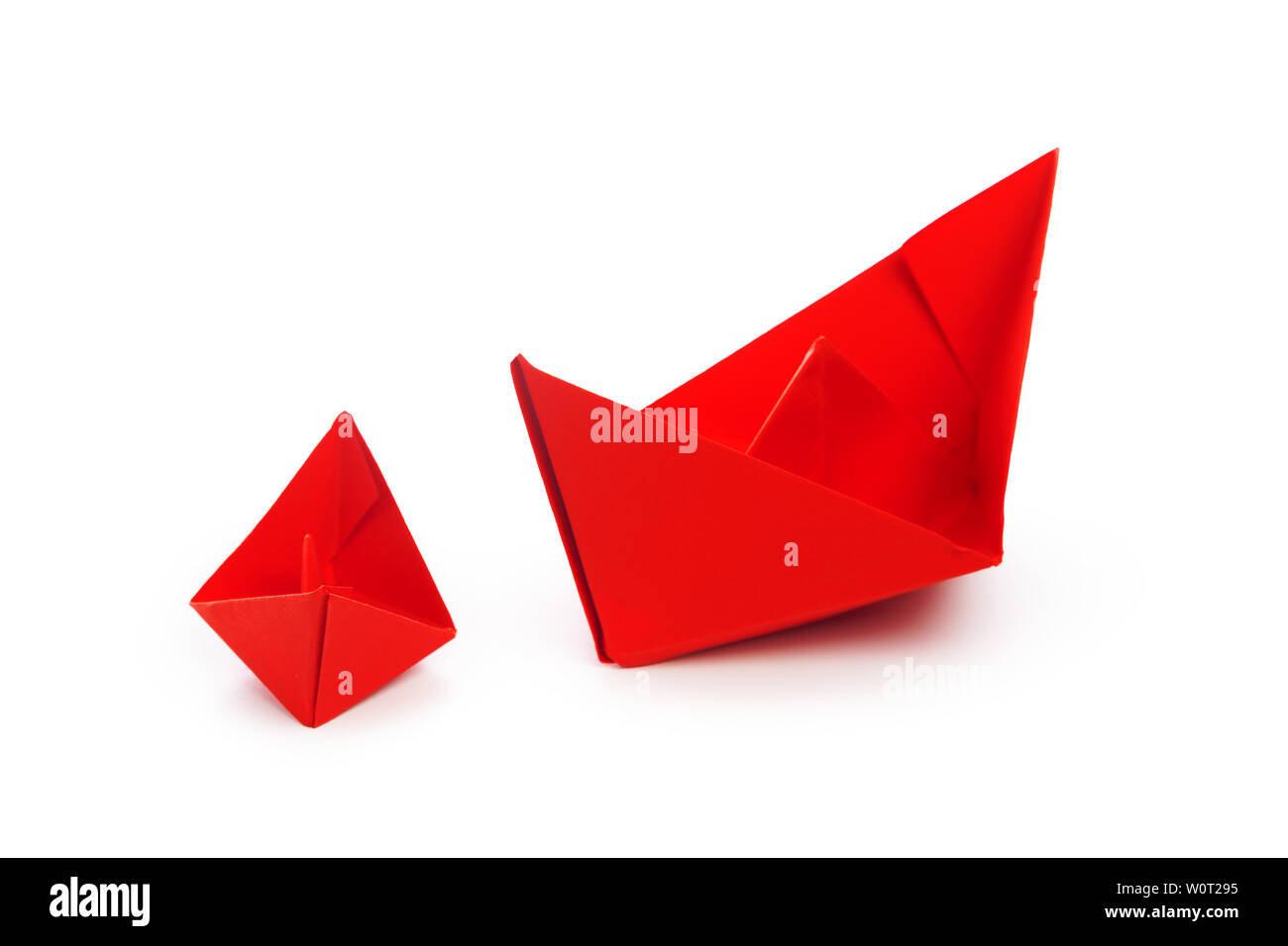 paper ships isolated on white Stock Photo - Alamy