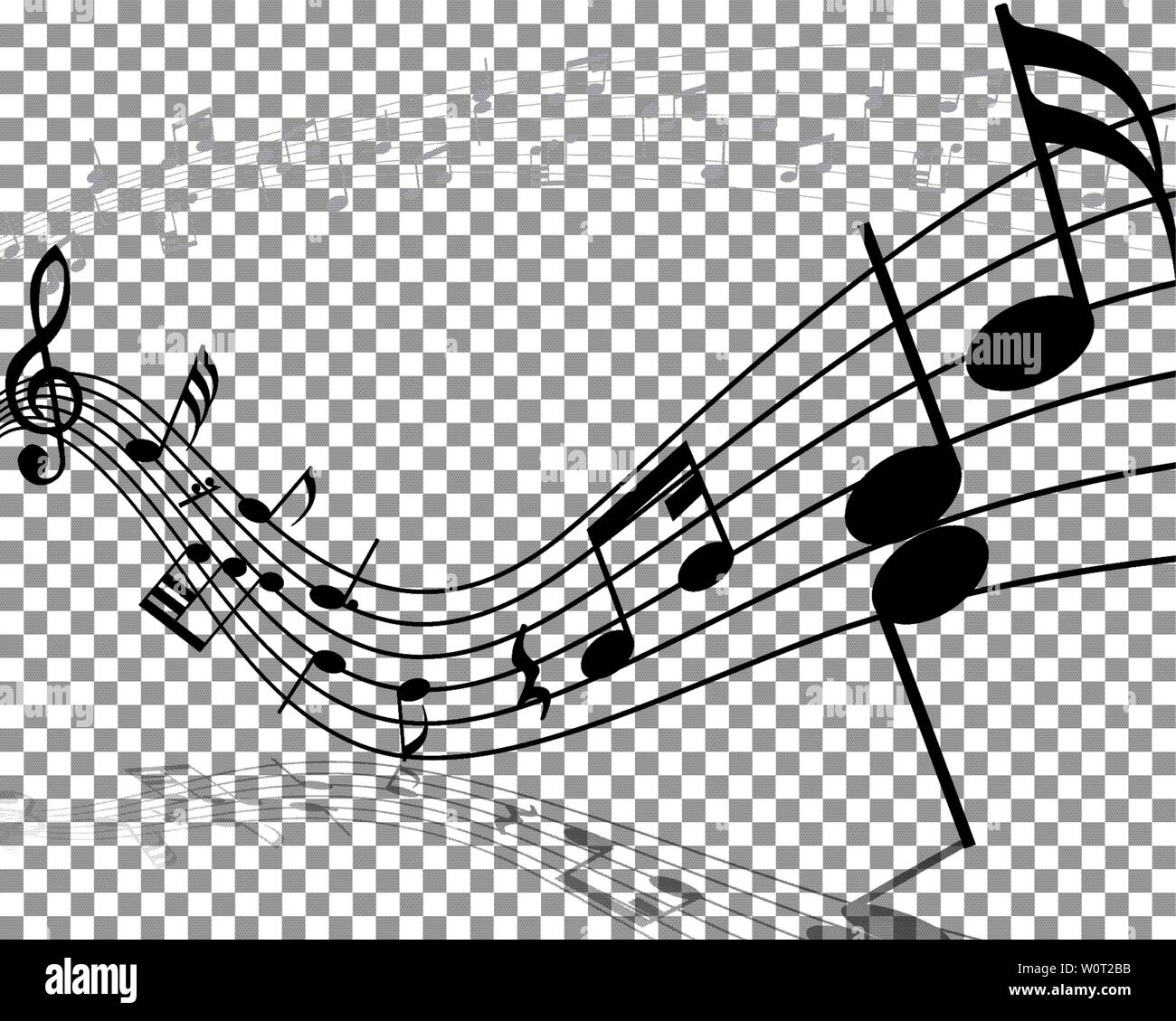 Vector Notes Design With Transparency Grid on Back. Vector Illustration ...