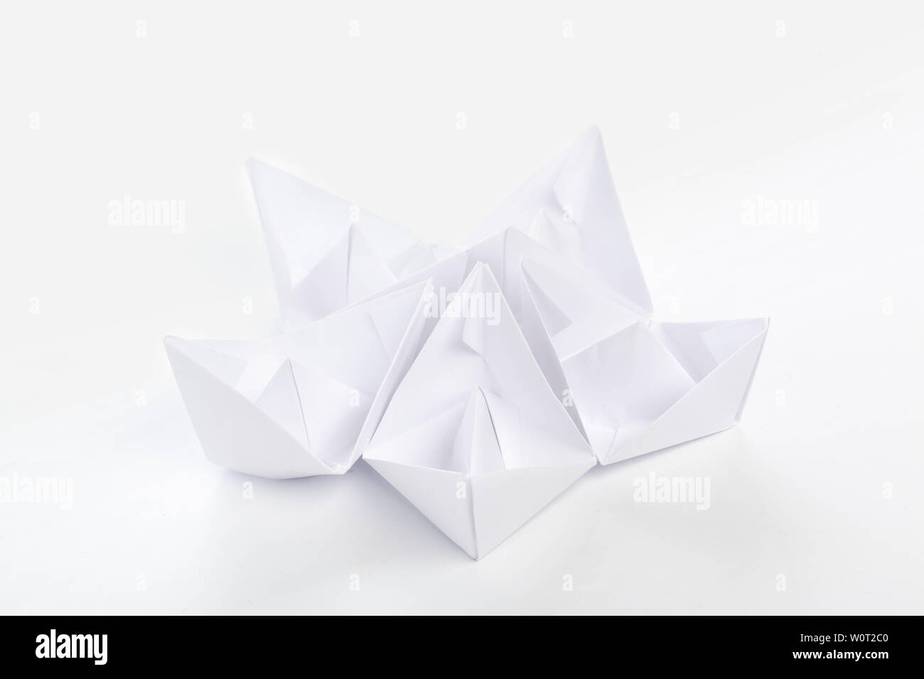 paper ships isolated on white Stock Photo - Alamy