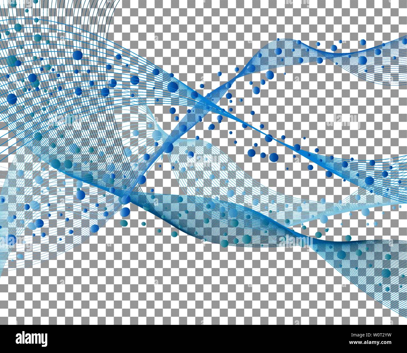 Abstract water background with transparency grid on back. Vector ...