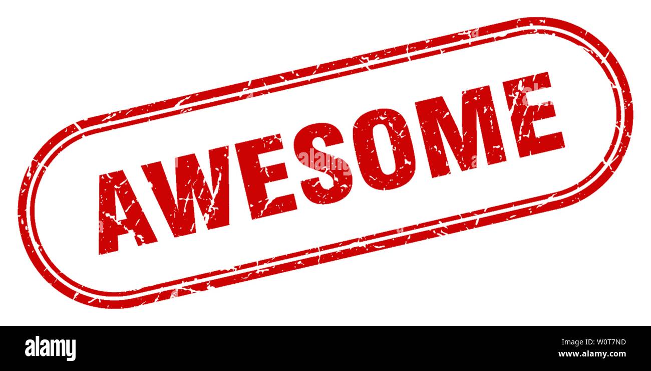 awesome stamp. awesome square grunge sign. awesome Stock Vector Image ...