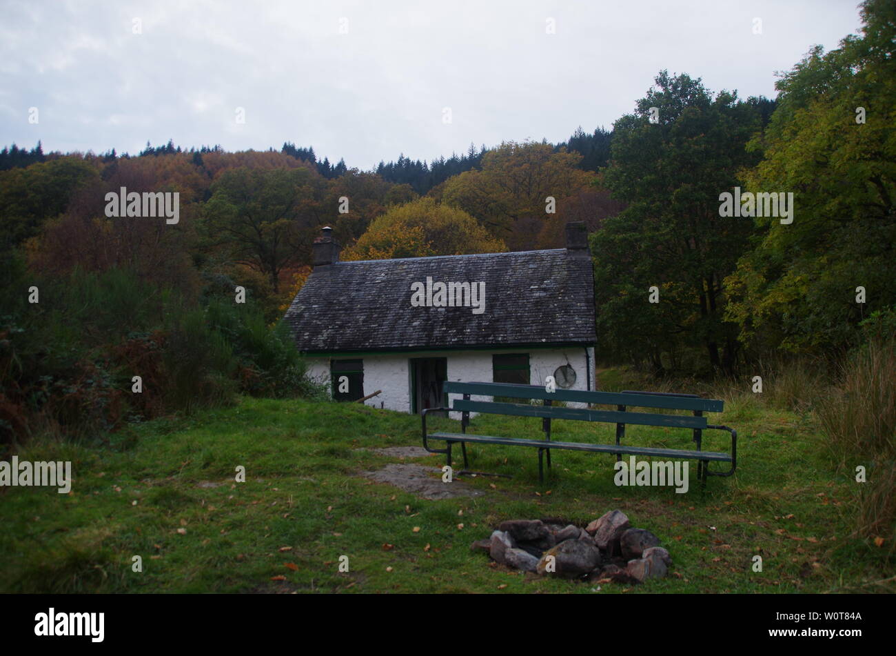 Mark Cottage bothy (also known as Mark Ferry). Ardgartan peninsula ...