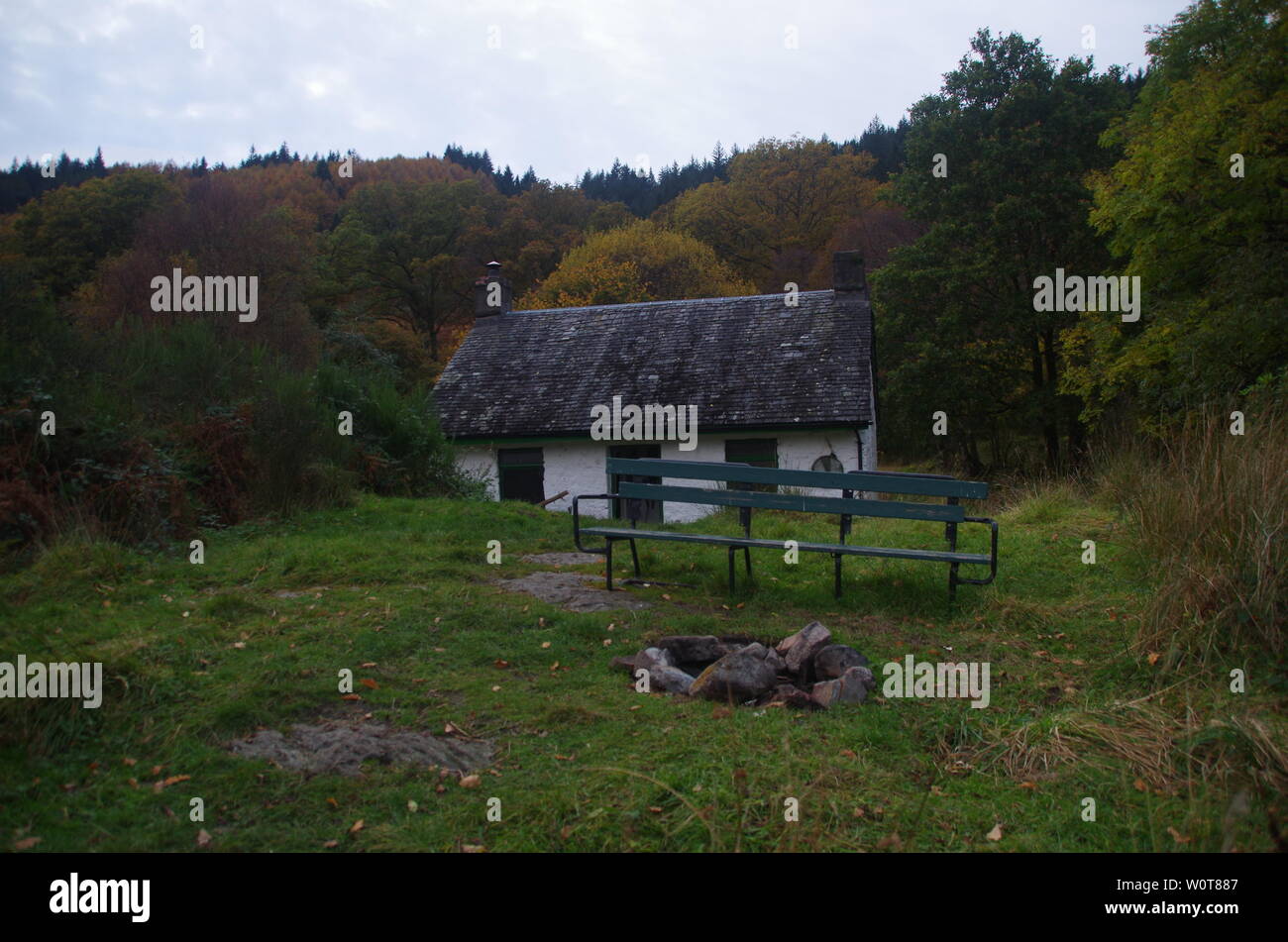 Mark Cottage bothy (also known as Mark Ferry). Ardgartan peninsula ...