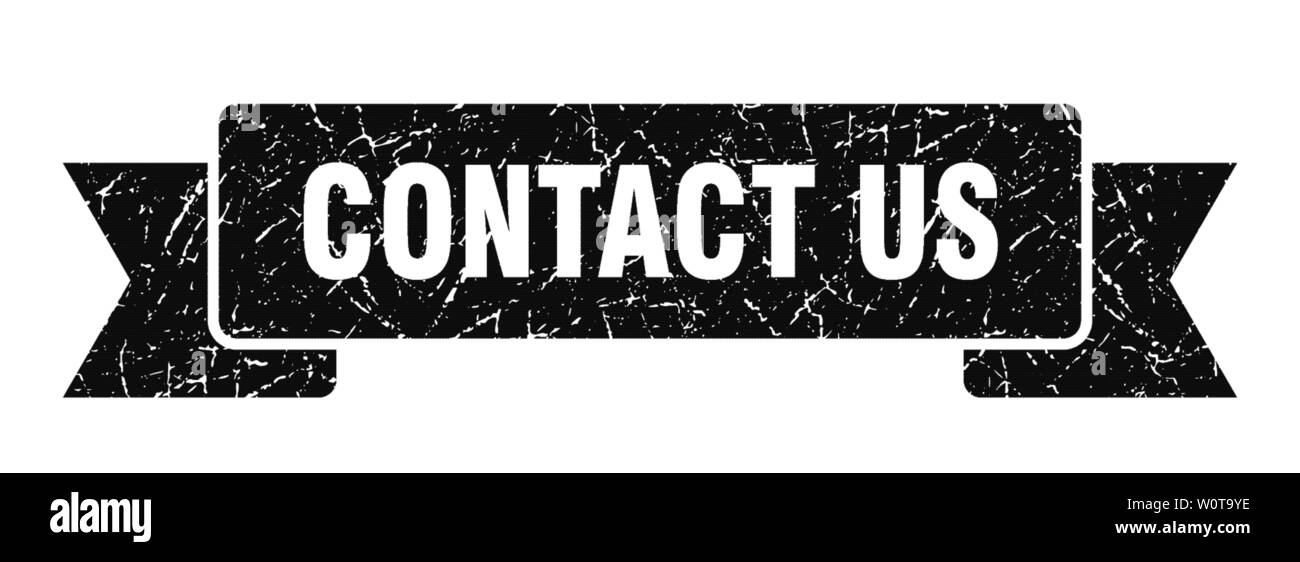 contact us grunge ribbon. contact us sign. contact us banner Stock ...
