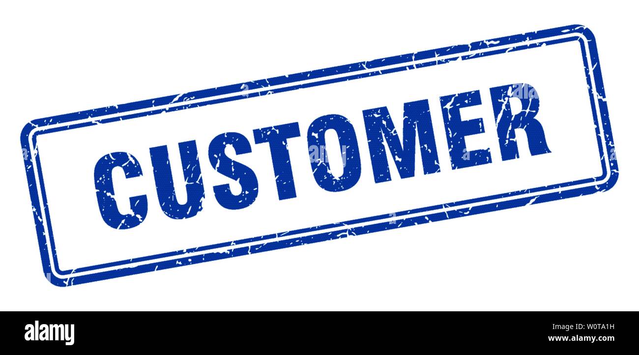 customer stamp. customer square grunge sign. customer Stock Vector ...