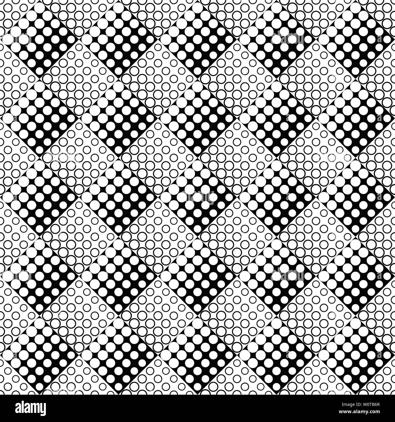 Seamless Circle Pattern Background Monochrome Vector Graphic Design